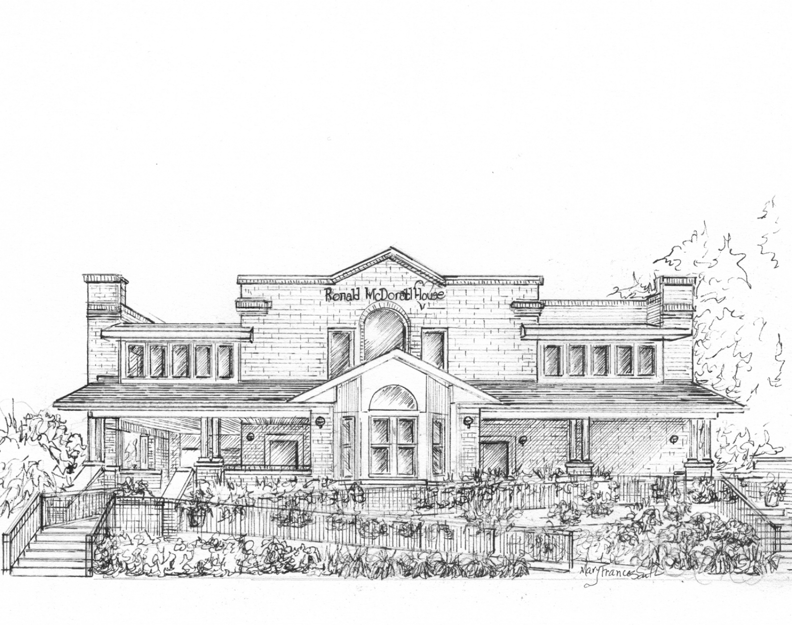 Architectural Drawing of your Building in Ink | Home Portraits by Mary ...